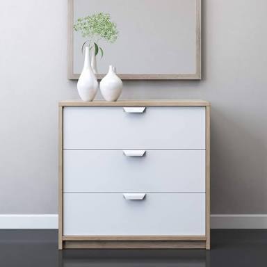 MDF Oak & White Unit drawer - 70×40×68cm. – Woody Stores